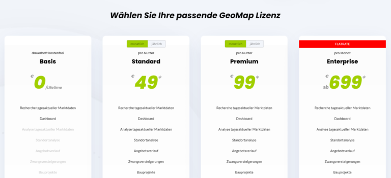 GeoMap - die Online-Plattform für den Immobilienmarkt